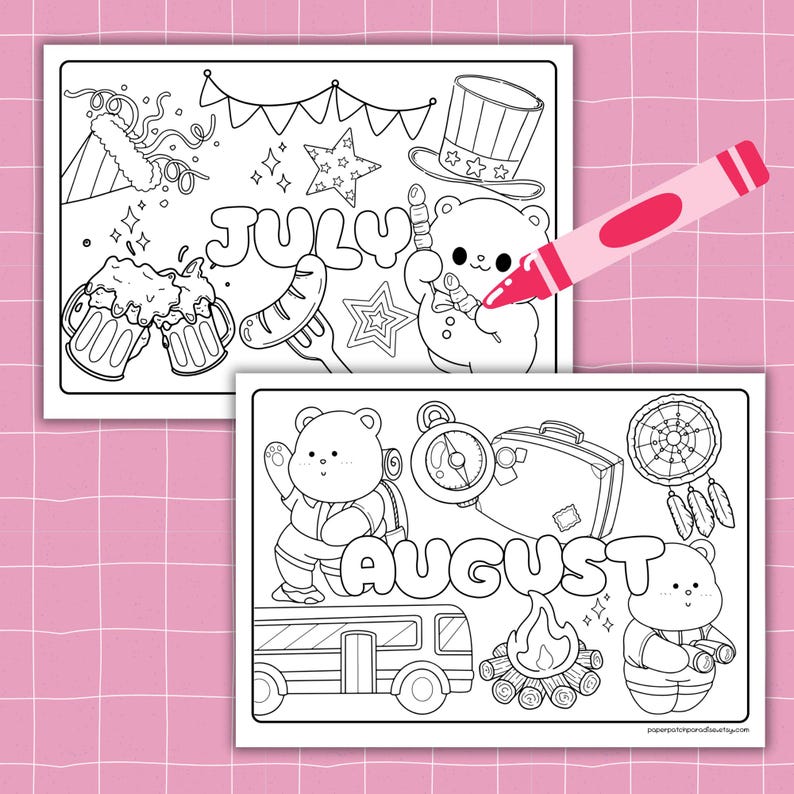 Monthly Coloring Pages Printable Cute 12 Months Coloring Sheet Kids ...