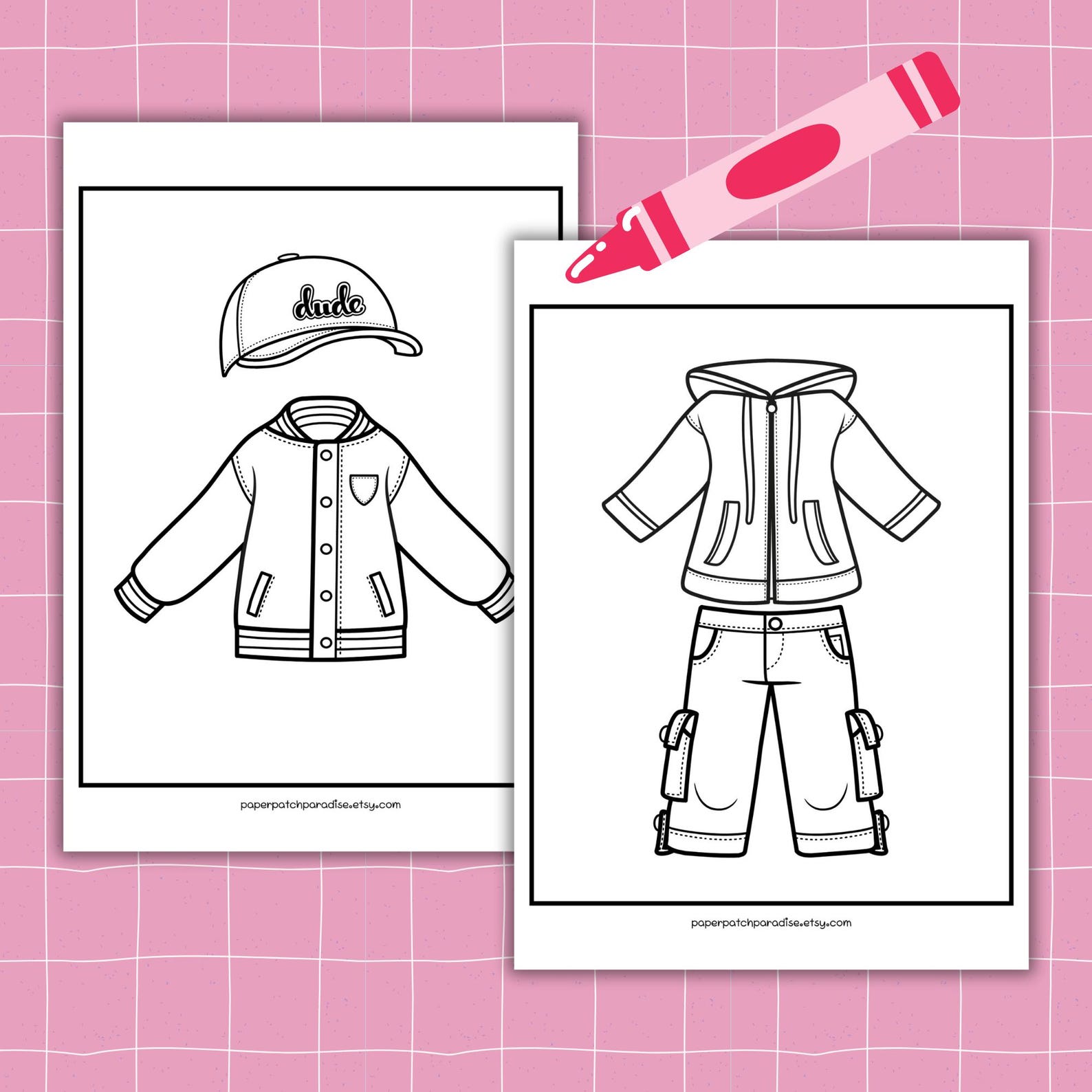Bold and Easy Fashion Coloring Pages Printable Cute Clothing Coloring ...