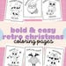Bold and Easy Retro Christmas Coloring Pages Printable Cute Holiday ...