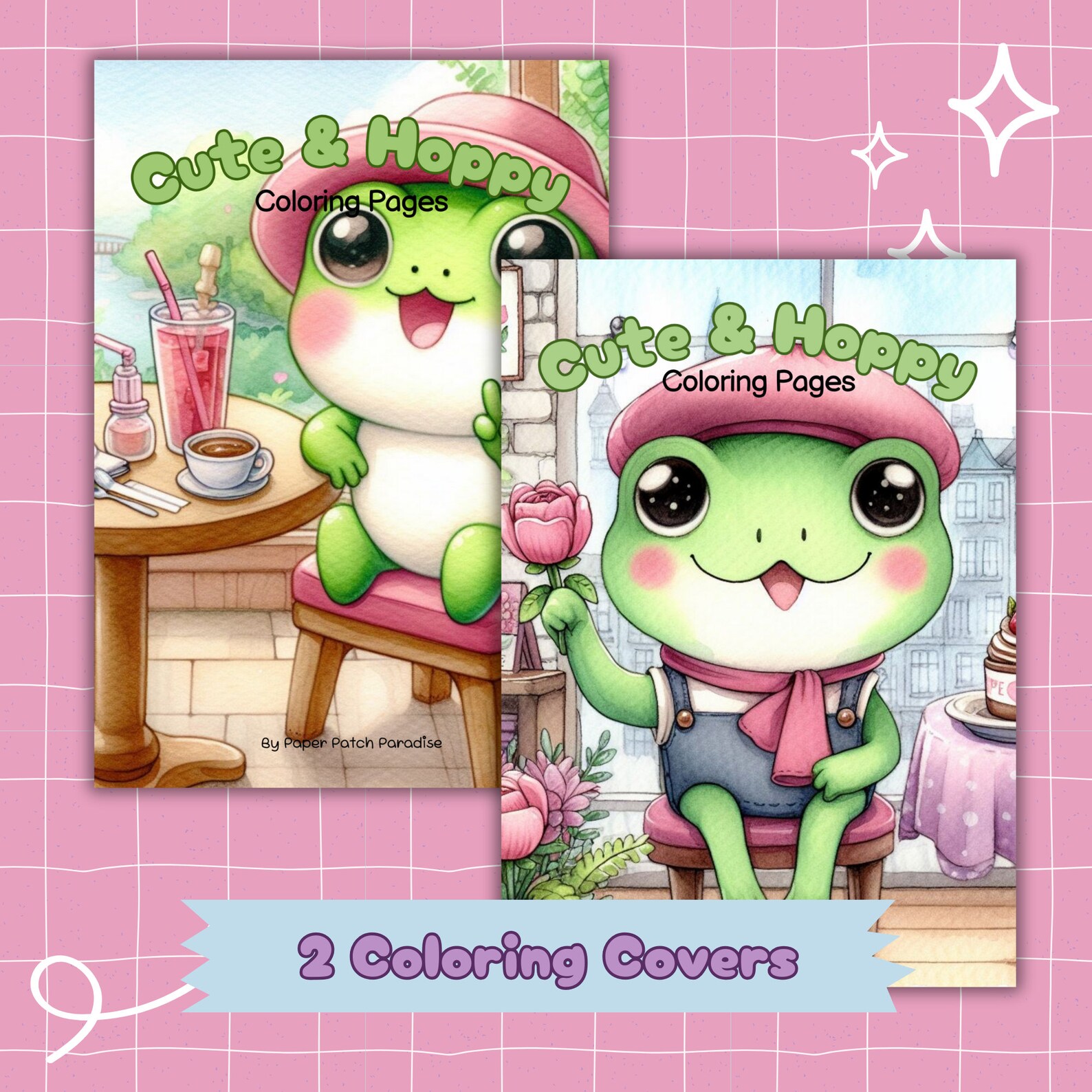 Kawaii Frog Coloring Pages Printable Cute Cozy Frog Toads Coloring ...