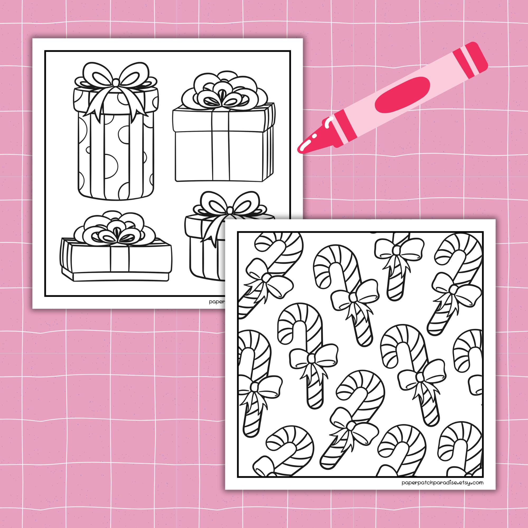Christmas Patterns Coloring Pages Printable Bold Easy Coloring Sheets ...