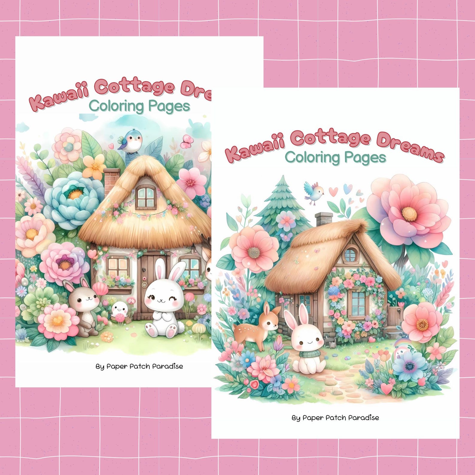 Cottagecore Coloring Pages Printable Kawaii Cottage Coloring Sheet Cute ...