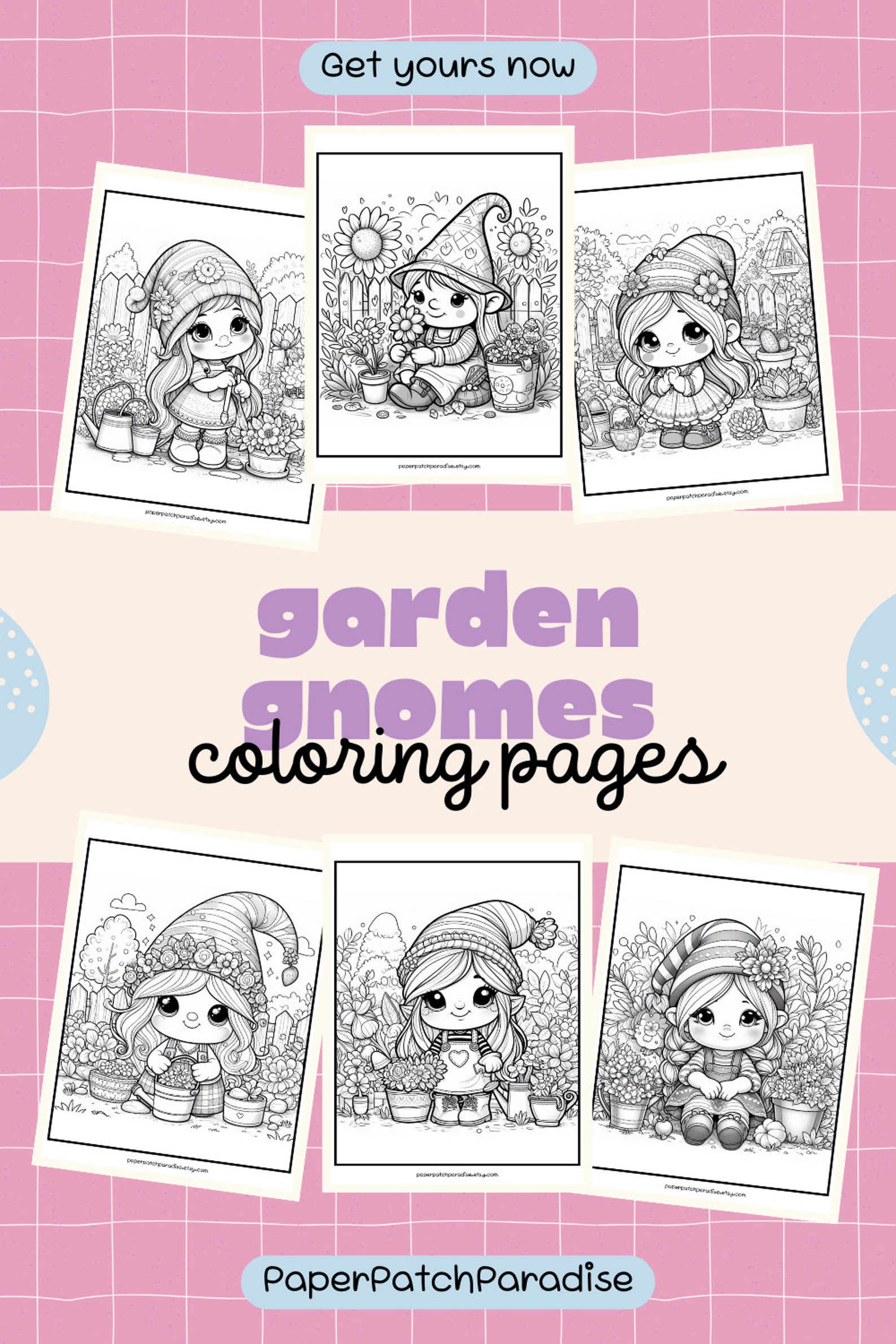 Garden Gnomes Coloring Pages Printable Enchanted Gnome Girl Coloring ...