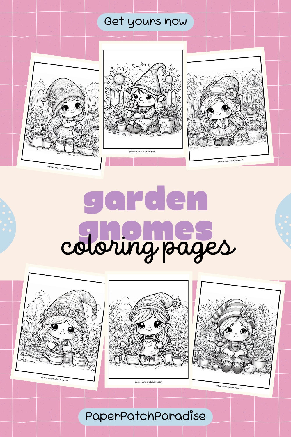 Garden Gnomes Coloring Pages Printable Enchanted Gnome Girl Coloring ...
