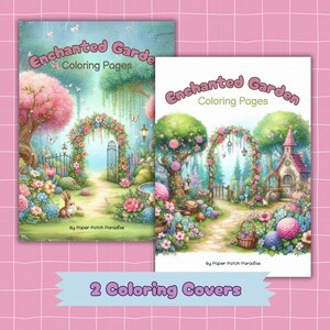 Enchanted Garden Coloring Pages Printable Grayscale Coloring Sheets ...