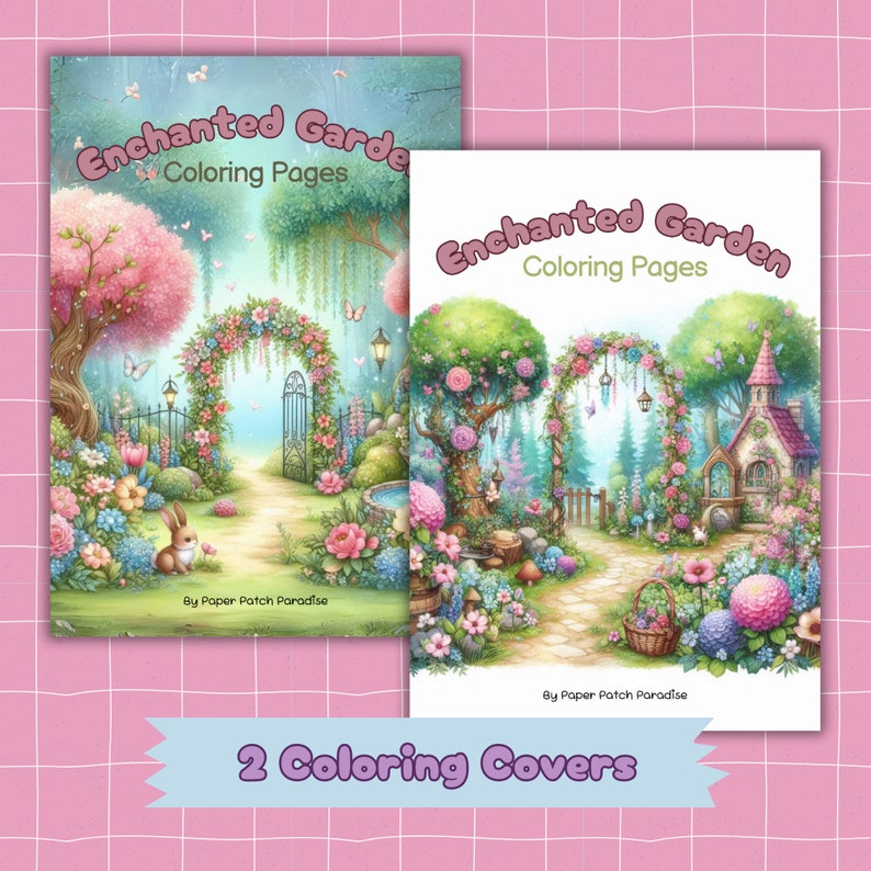 Enchanted Garden Coloring Pages Printable Grayscale Coloring Sheets ...
