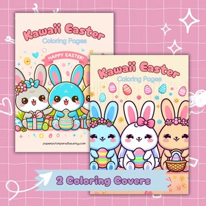 Kawaii Easter Coloring Pages Printable Easter Cute Bunny Coloring ...