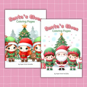 Santas Elves Coloring Pages Printable Cute Christmas Coloring Sheets ...
