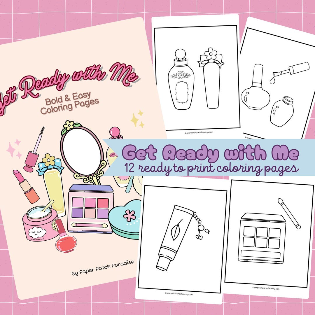 Bold and Easy Cosmetics Coloring Pages Printable Cute Make up Coloring ...