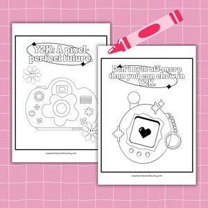Bold and Easy Y2K Coloring Pages Printable Cute 2000s Fashion Coloring ...