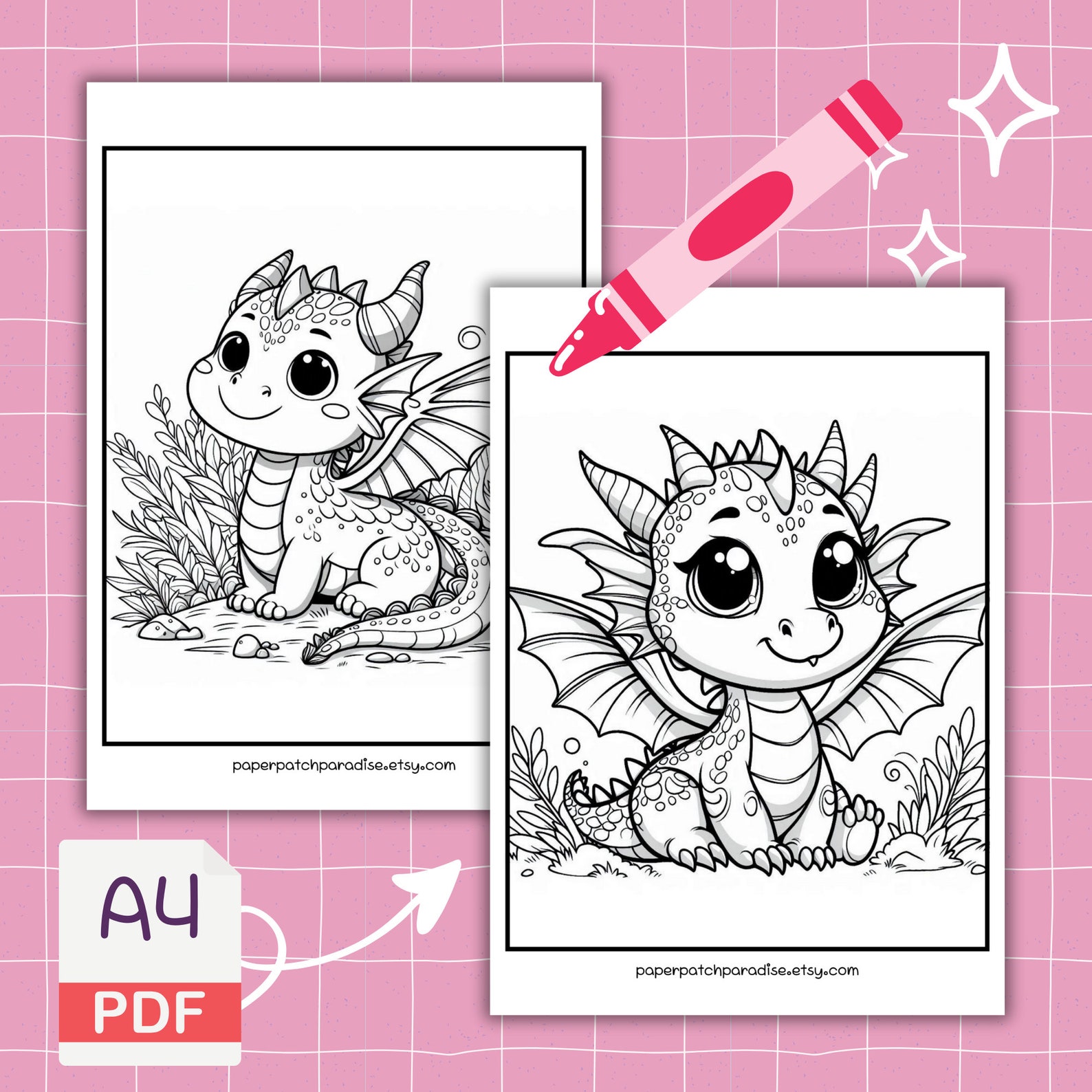 Baby Dragon Coloring Pages Printable Kawaii Dragon Coloring Sheet ...