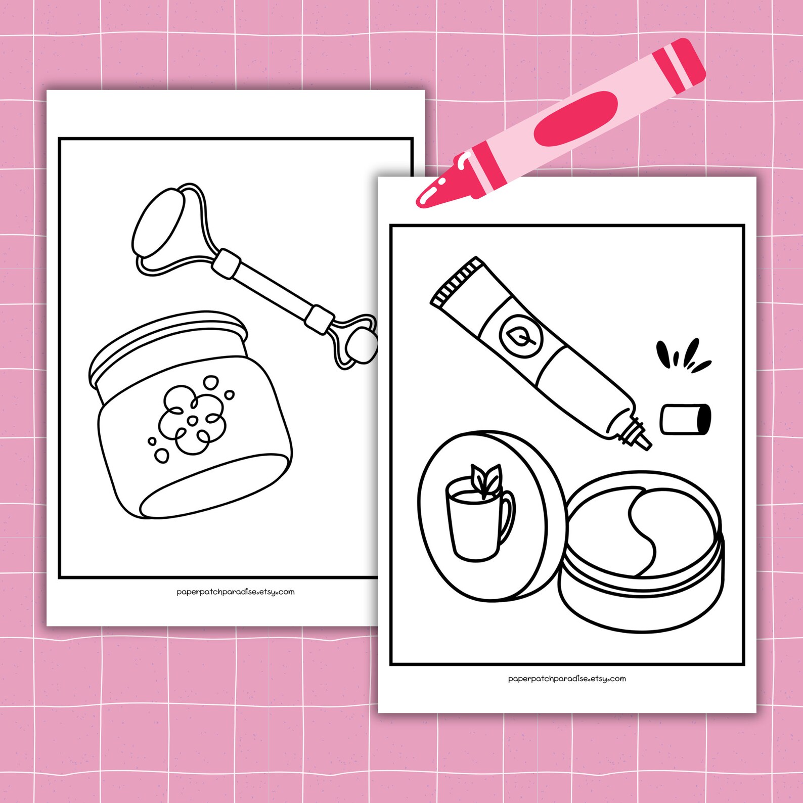 Bold and Easy Cosmetics Coloring Pages V2 Printable Cute Make up ...