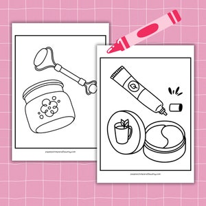 Bold and Easy Cosmetics Coloring Pages V2 Printable Cute Make up ...