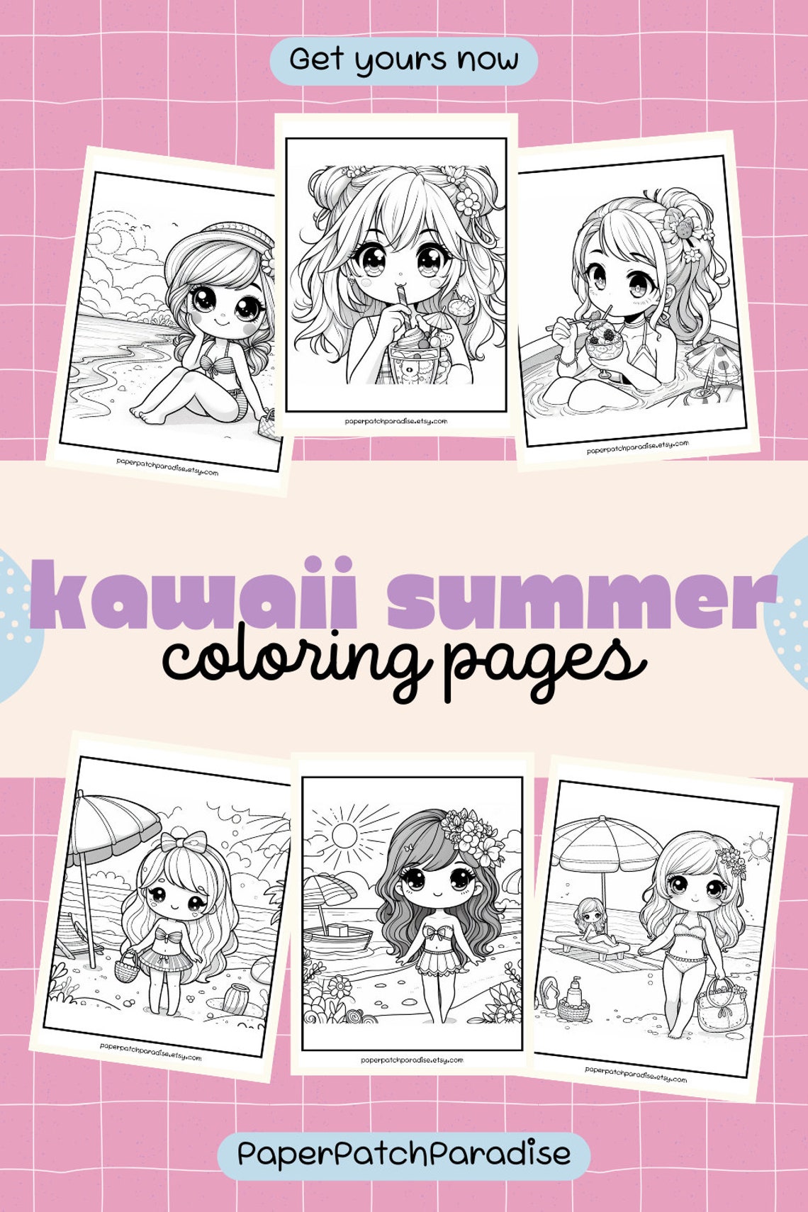 Summer Coloring Pages Printable Cute Girl Coloring Sheets Instant ...