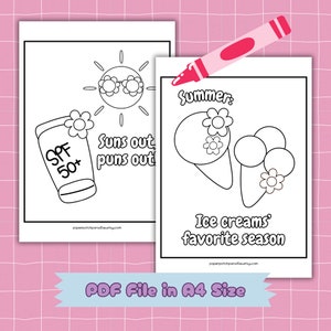 Bold and Easy Summer Coloring Pages Printable Cute Beach Coloring ...