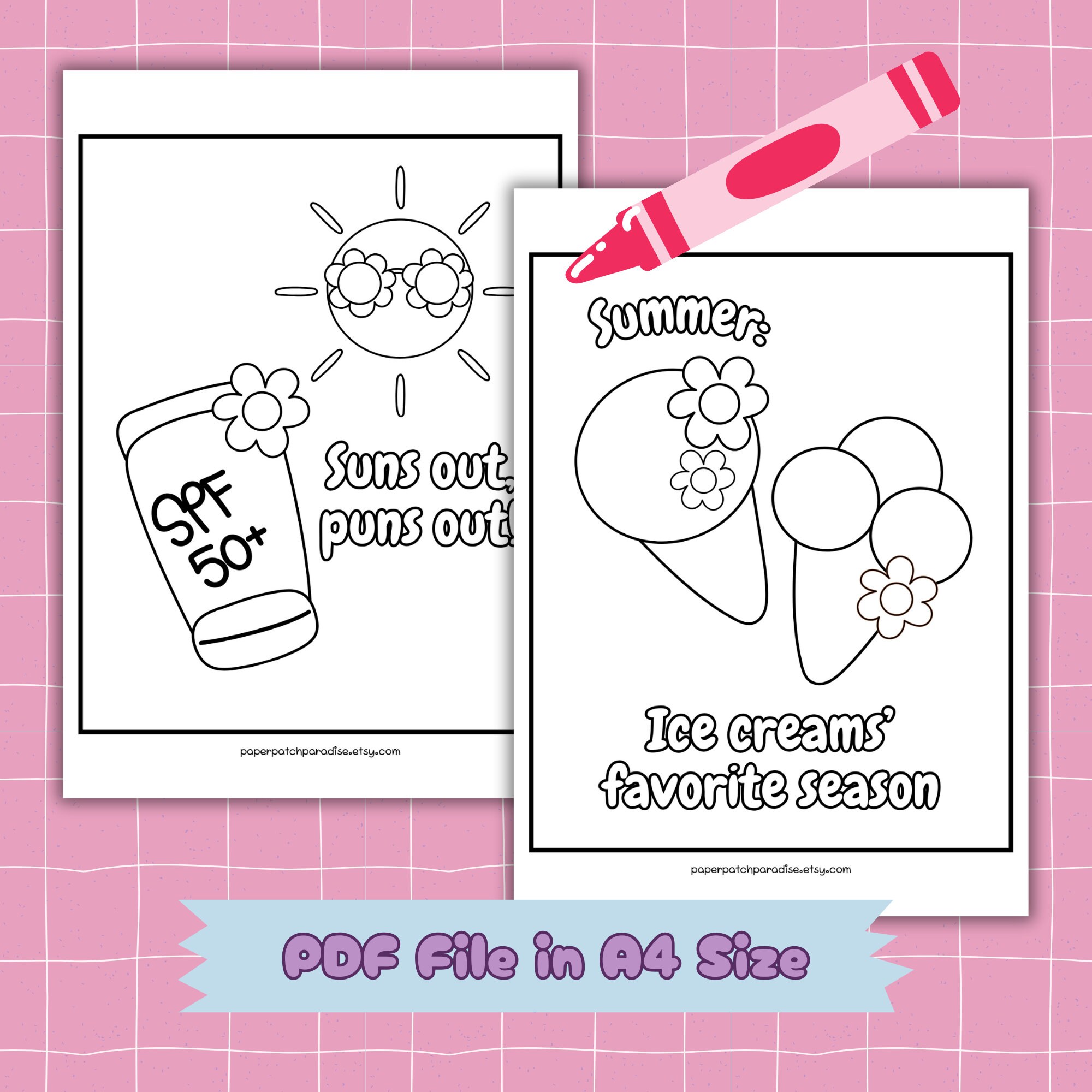 Bold and Easy Summer Coloring Pages Printable Cute Beach Coloring ...