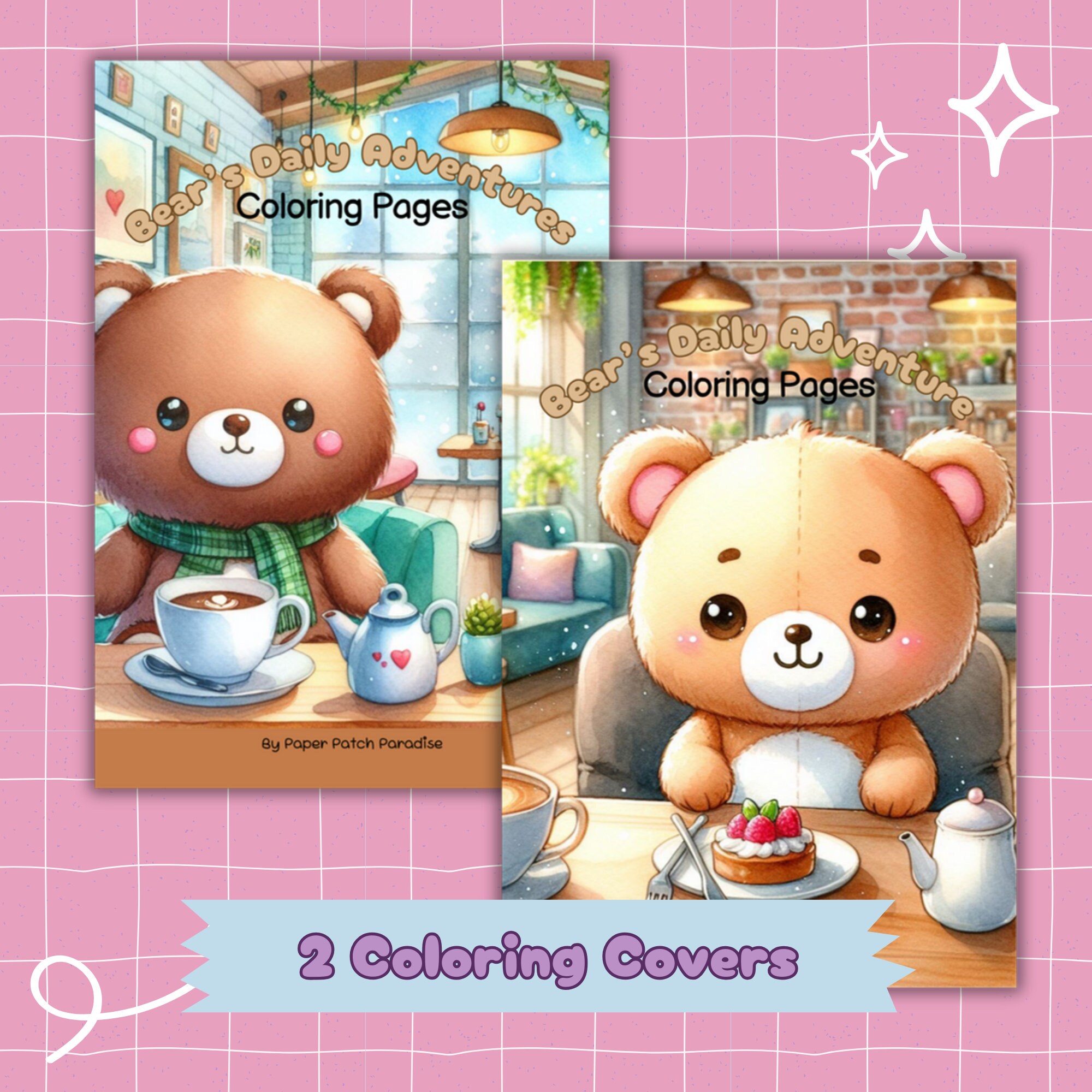 Kawaii Bear Coloring Pages Printable Cute Bear Coloring Sheets Animals ...