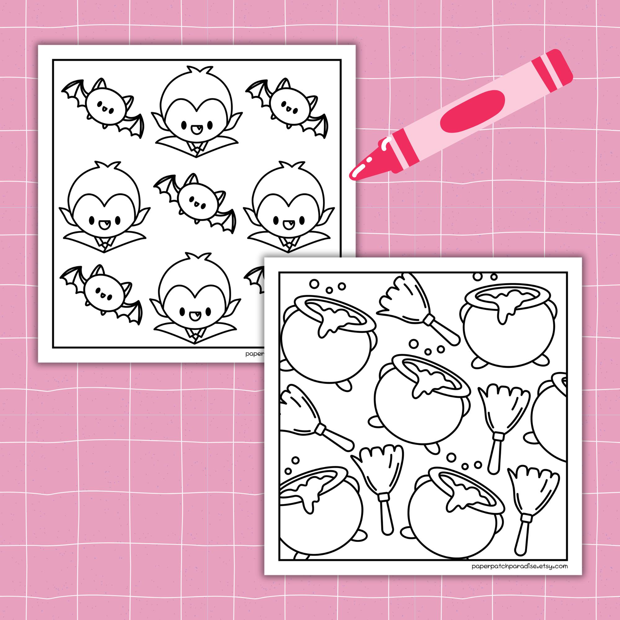 Creepy Cutie Pattern Coloring Pages Printable Halloween Coloring Sheet ...