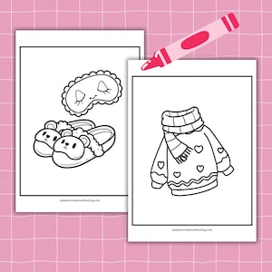 Bold and Easy Cute Cozy Coloring Pages Printable Stress Relief Coloring ...