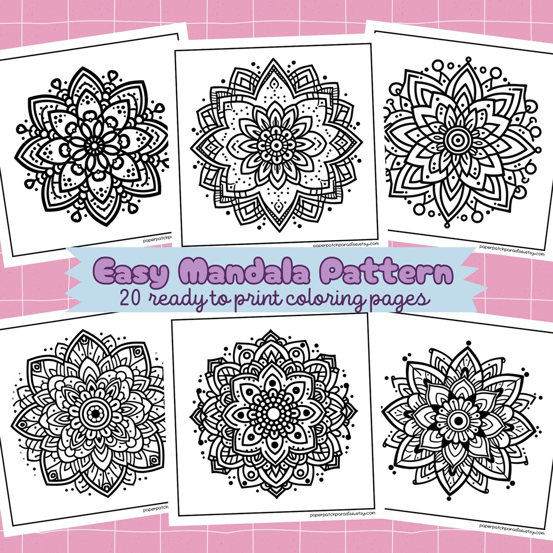 Mandala Coloring Pages Printable Pattern Coloring Sheets Mindful Stress ...