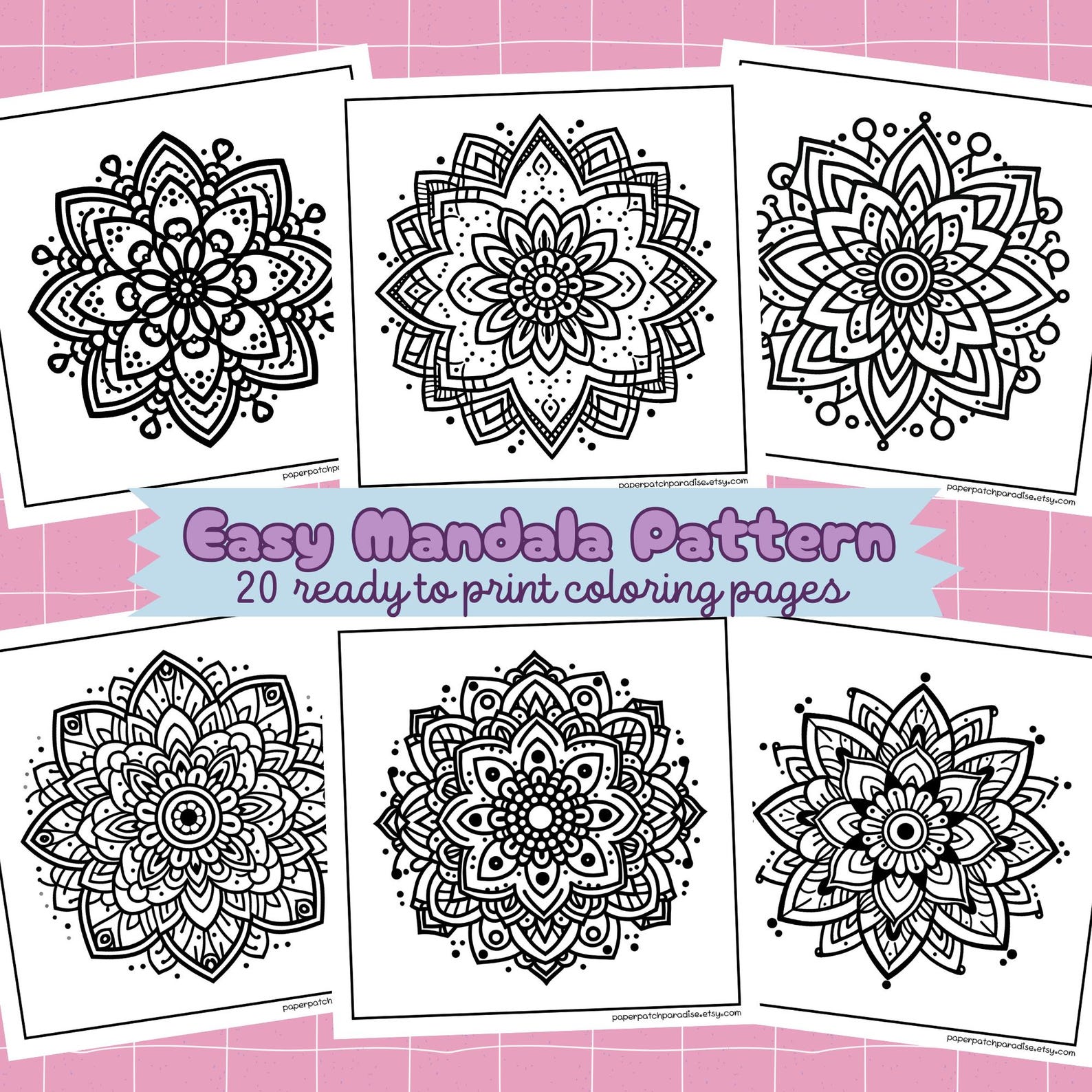 Mandala Coloring Pages Printable Pattern Coloring Sheets Mindful Stress ...