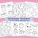 Bold and Easy Retro Christmas Coloring Pages Printable Cute Holiday ...