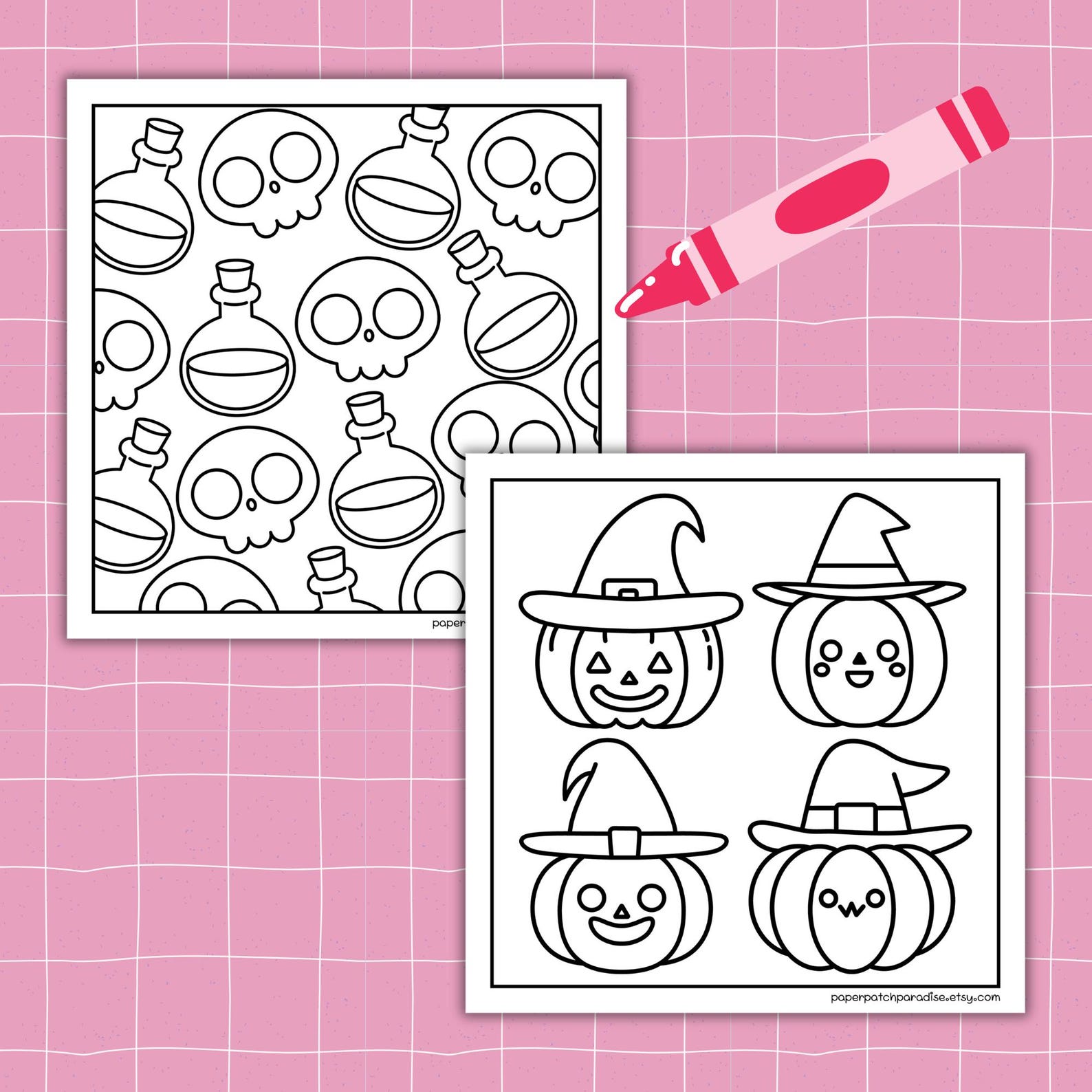 Creepy Cutie Pattern Coloring Pages Printable Halloween Coloring Sheet ...