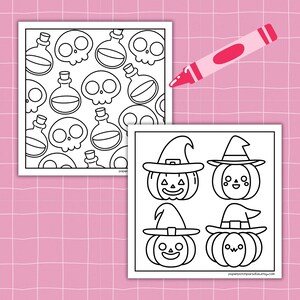 Creepy Cutie Pattern Coloring Pages Printable Halloween Coloring Sheet ...