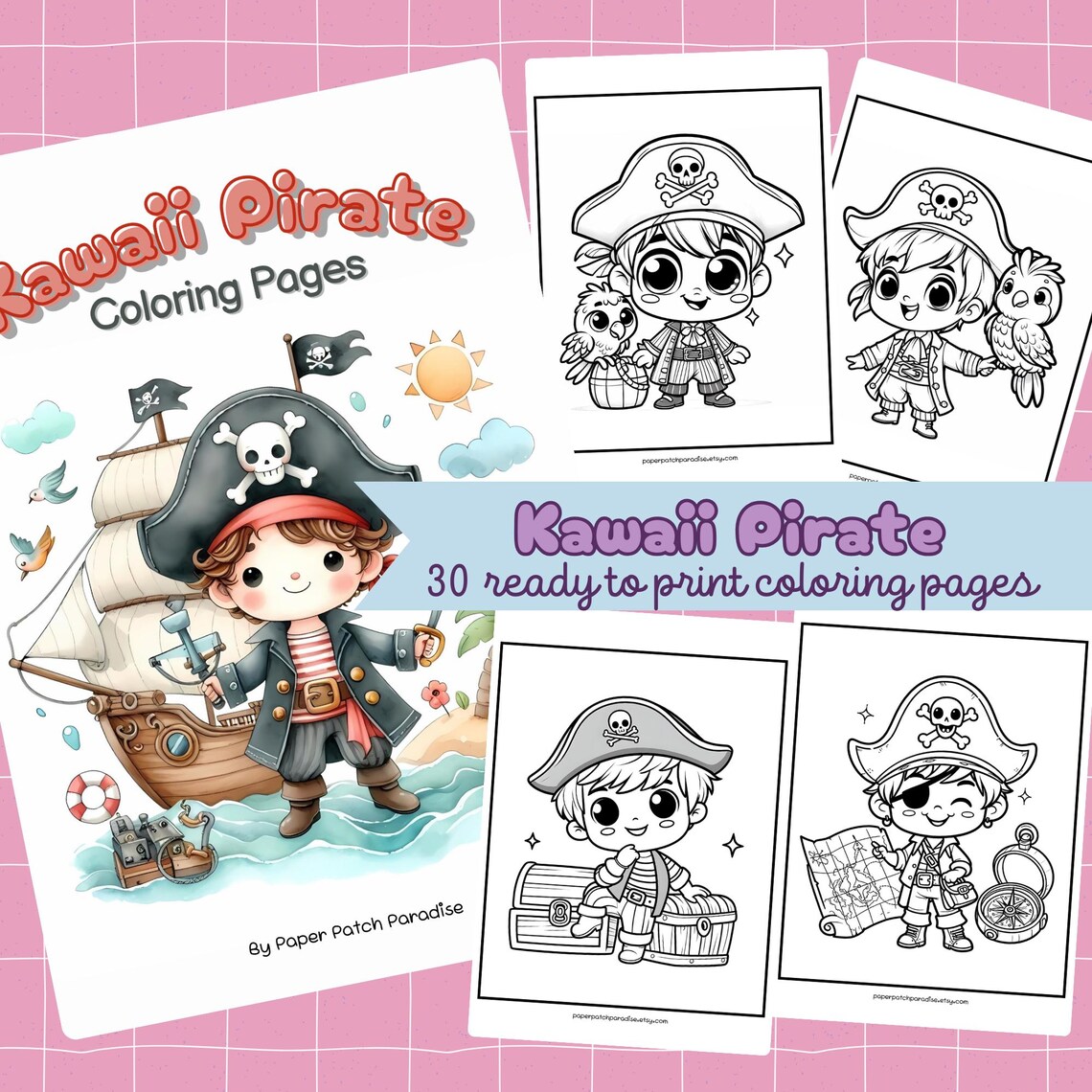 Pirate Coloring Pages Printable Kawaii Pirate Boy Coloring Sheet ...