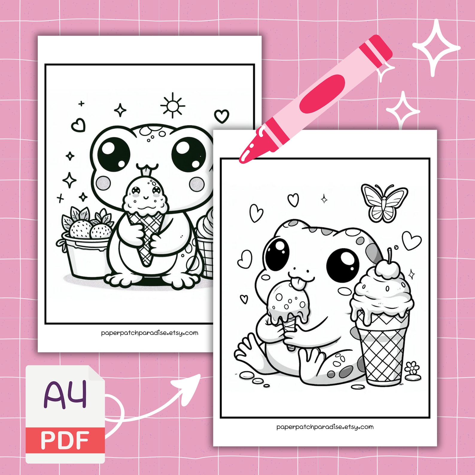 Kawaii Frog Coloring Pages Printable Cute Cozy Frog Toads Coloring ...