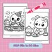 Tea Party Coloring Pages Printable Cute Animals Coloring Sheets Instant ...