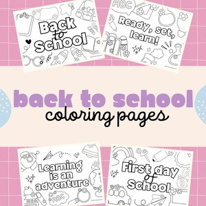 Back to School Coloring Pages Printable Welcome First Day of School ...