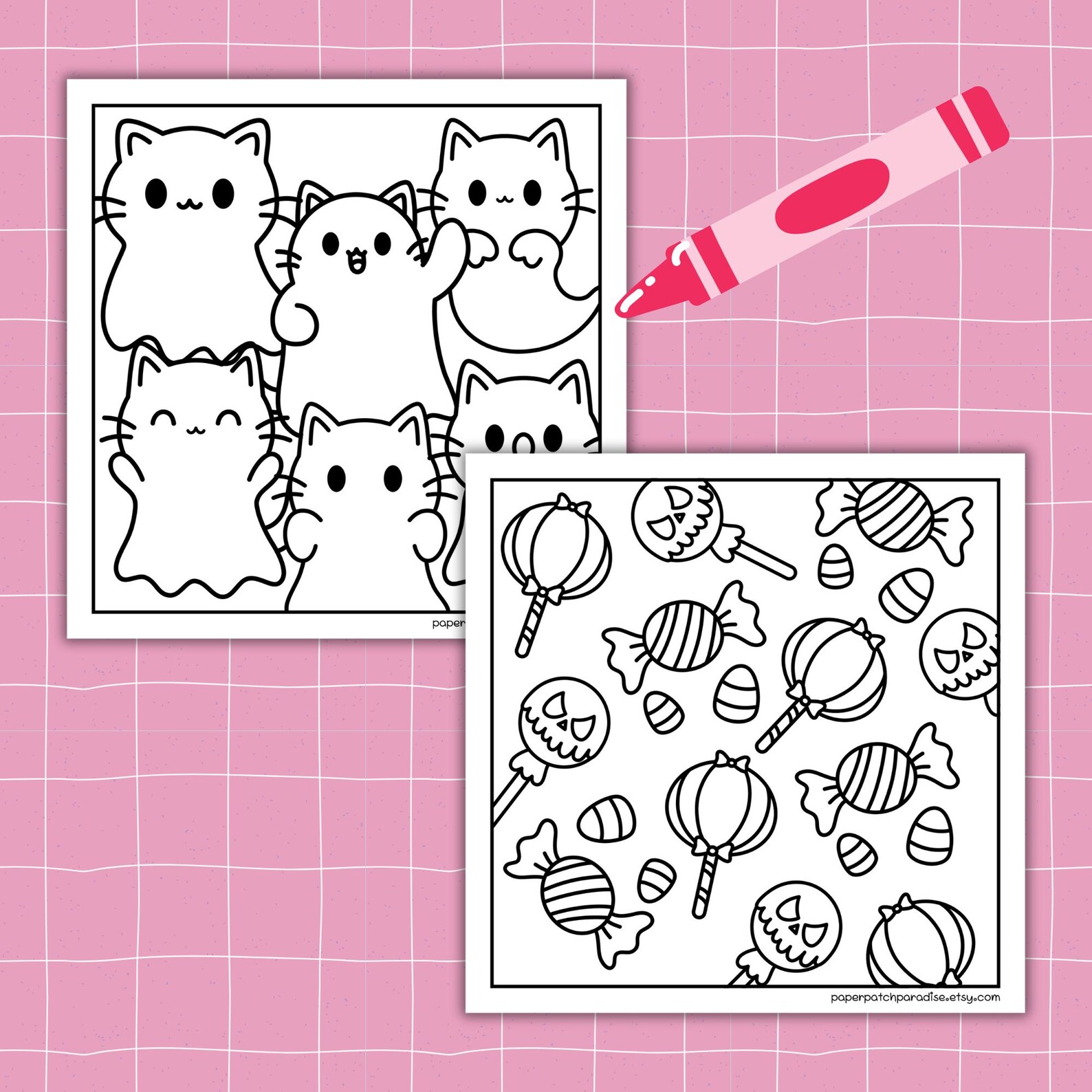 Creepy Cutie Pattern Coloring Pages Printable Halloween Coloring Sheet ...