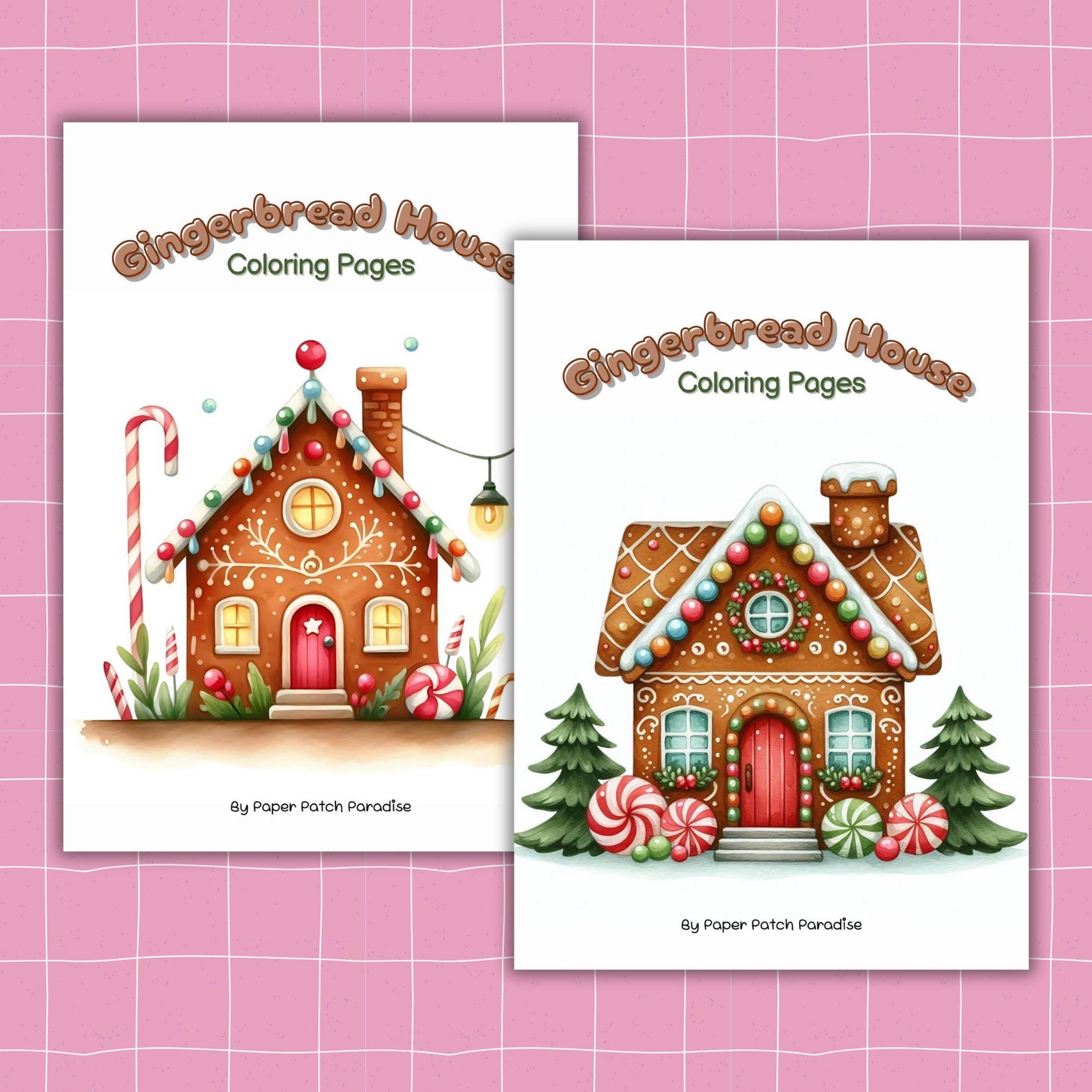 Gingerbread House Coloring Pages Printable Cute Christmas Coloring ...