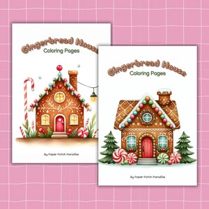 Gingerbread House Coloring Pages Printable Cute Christmas Coloring ...