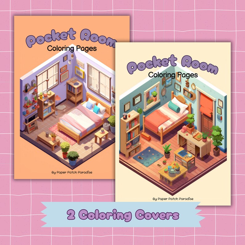 Pocket Room Coloring Pages Printable Isometric Tiny House Coloring ...