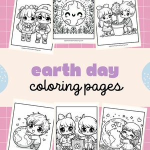 Earth Day Coloring Pages Printable Kawaii Earth Day Coloring Sheets ...