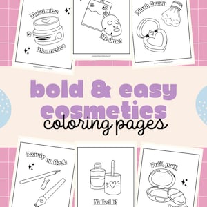 Bold and Easy Cosmetics Coloring Pages Printable Cute Make up Coloring ...
