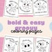 Bold and Easy Cute and Groovy Coloring Pages Printable Retro Coloring ...