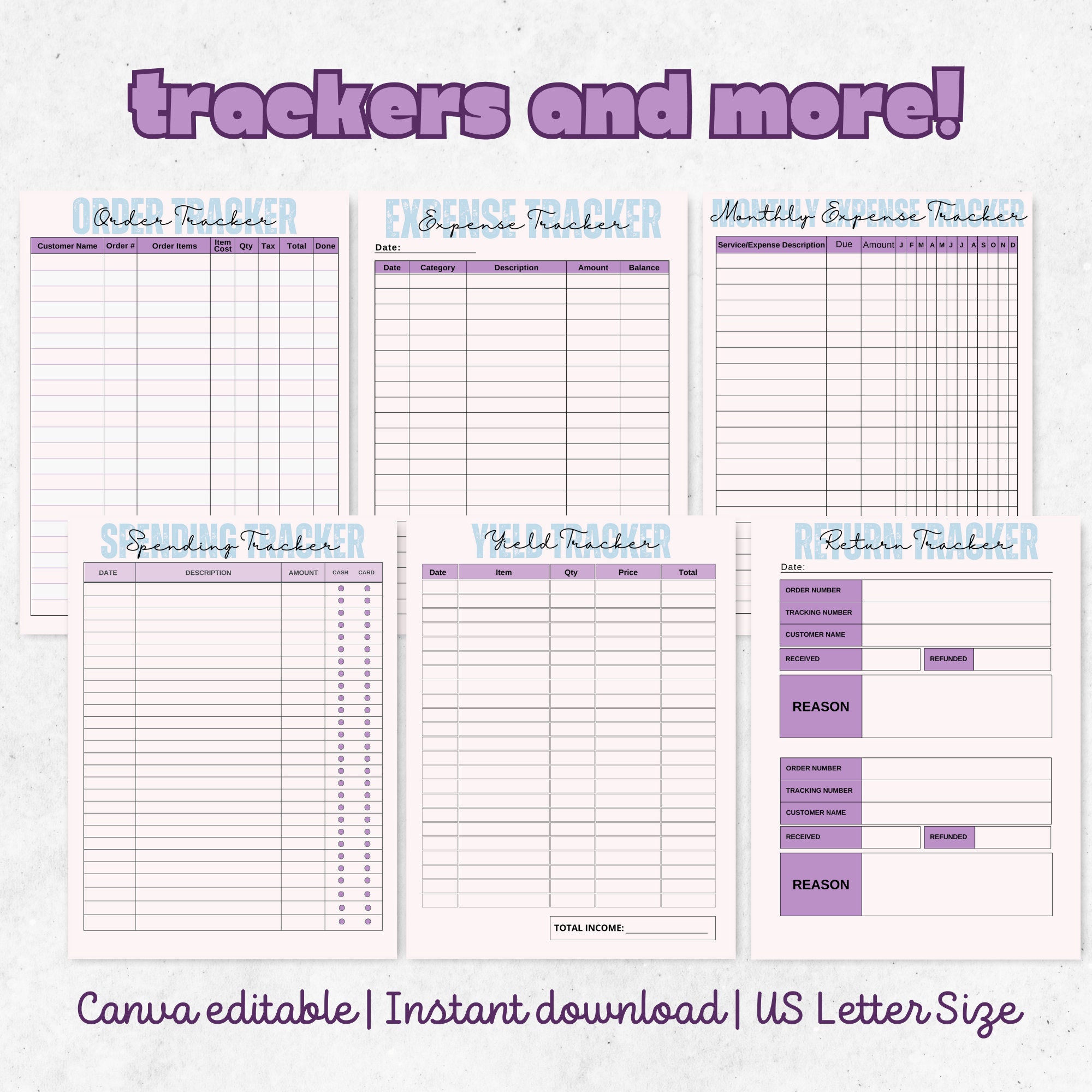 Order Form Bundle Template Printable Small Business Forms Canva ...
