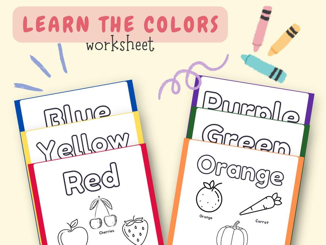 Learn the Colors Worksheet Color Worksheet Preschool Worksheet Toddler ...
