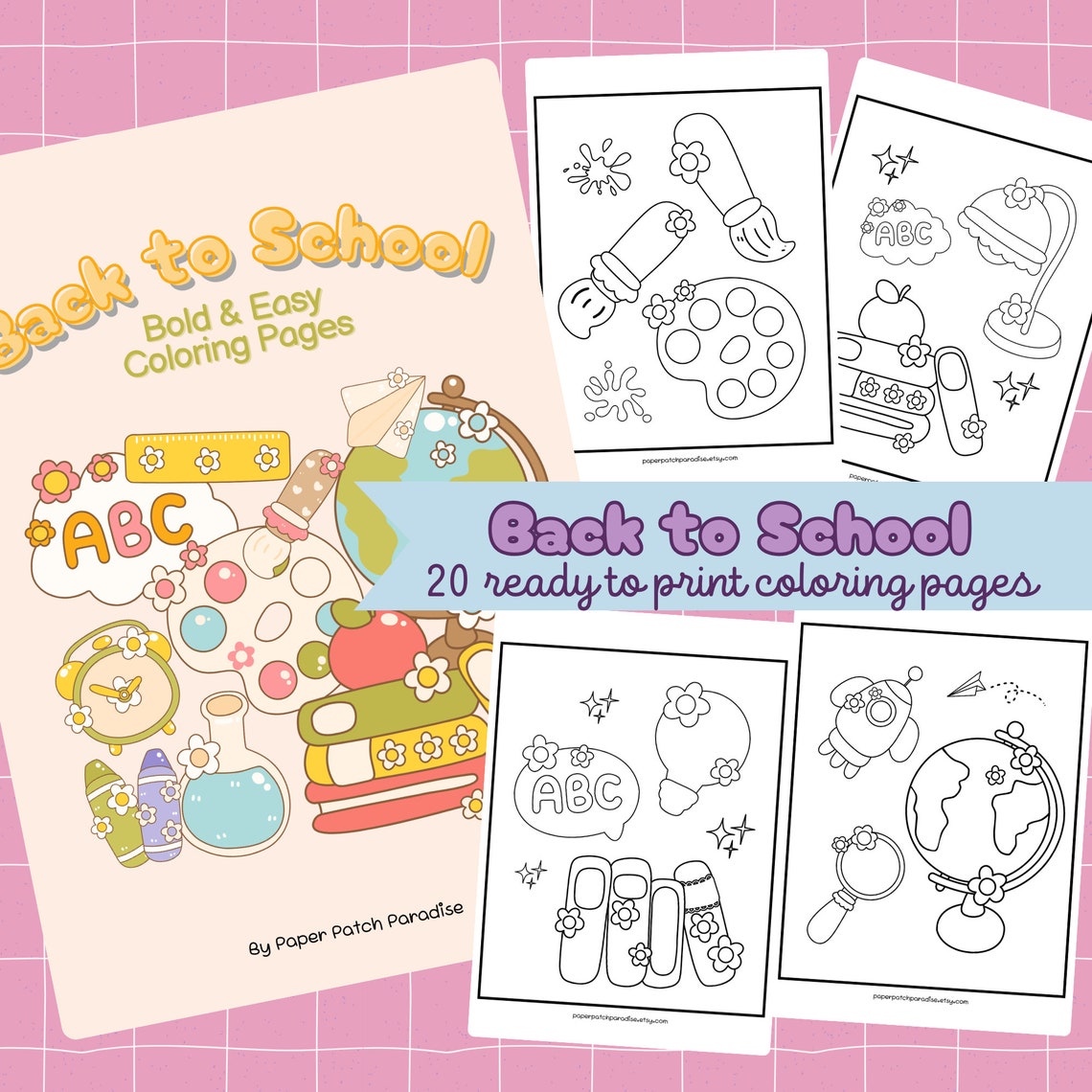 Back to School Coloring Pages Printable Bold and Easy Coloring Sheets ...