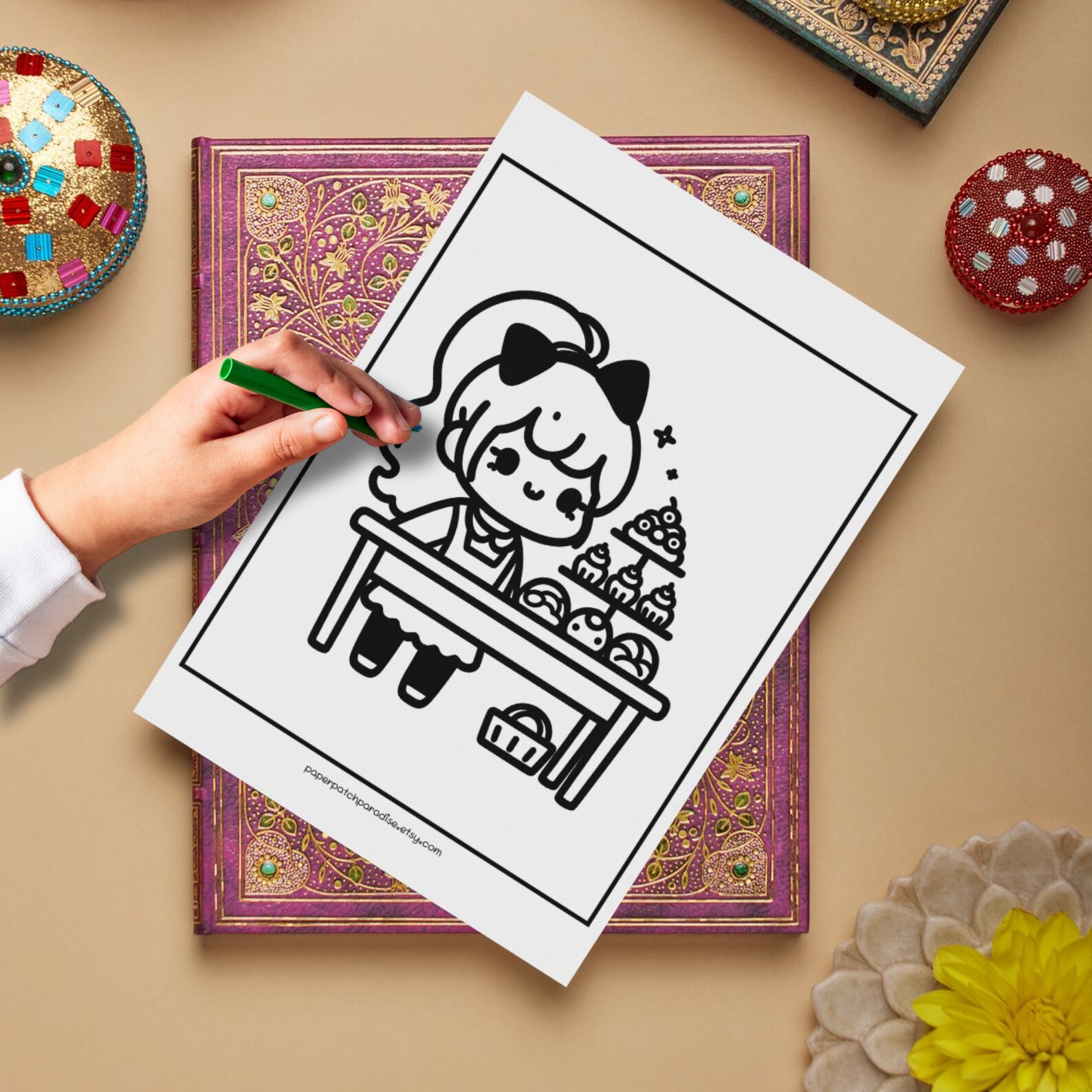 Kawaii Baker Coloring Pages Printable Cute Bakery Coloring Sheets ...