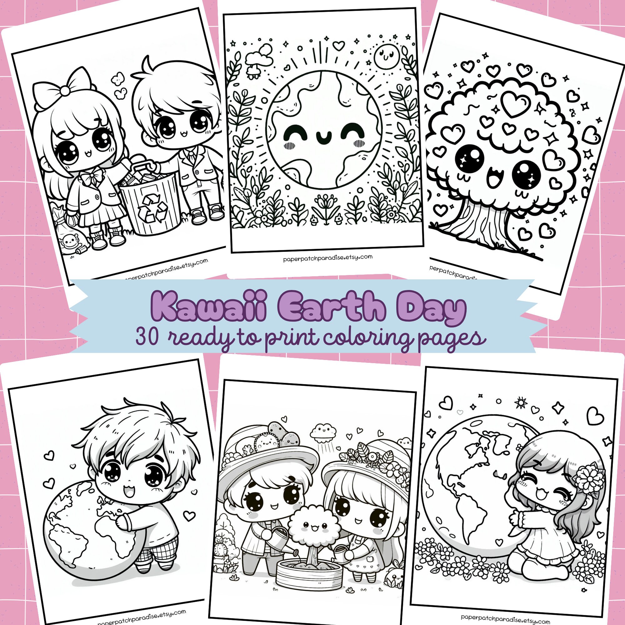 Earth Day Coloring Pages Printable Kawaii Earth Day Coloring Sheets ...
