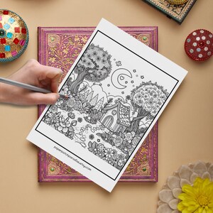 Enchanted Garden Coloring Pages Printable Grayscale Coloring Sheets ...