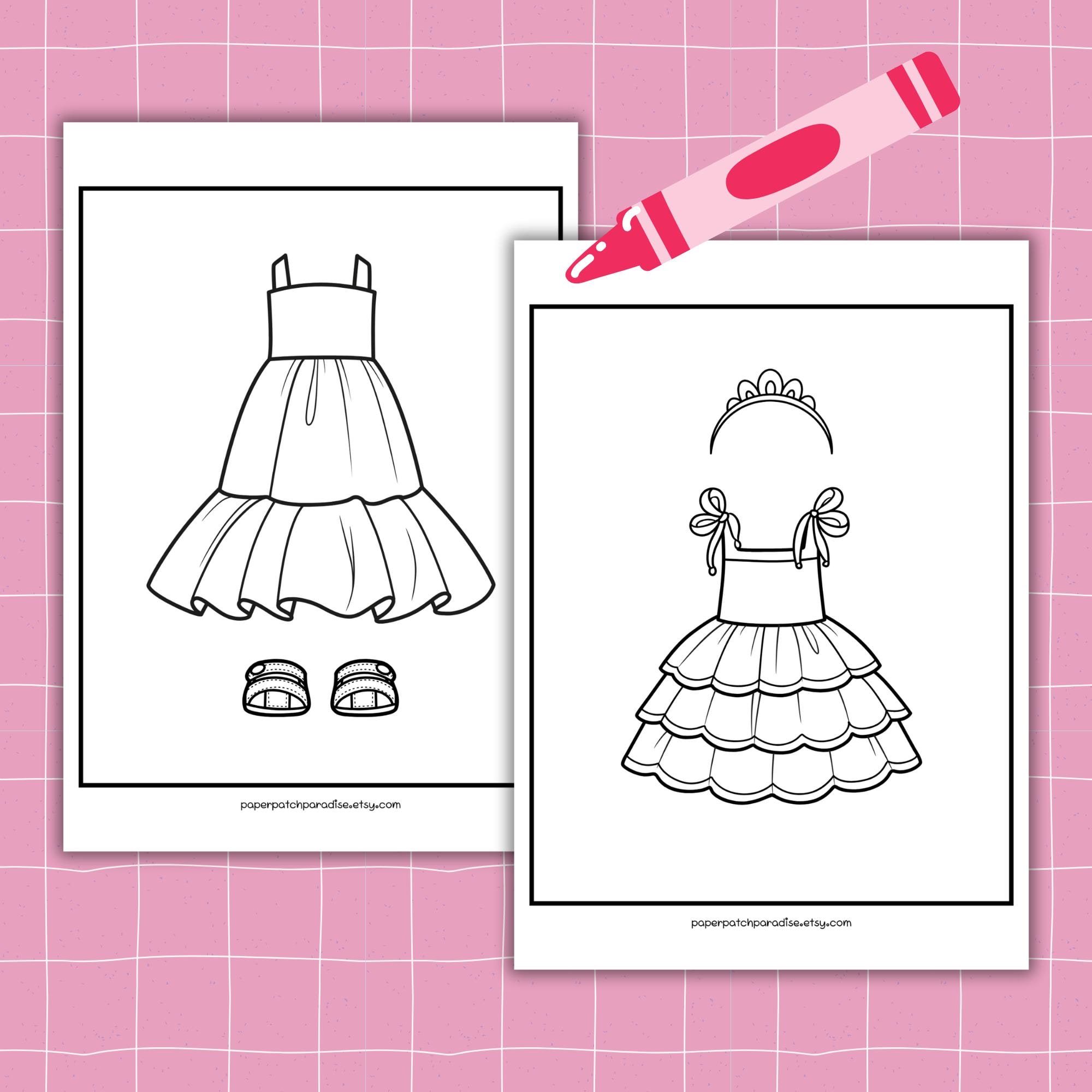 Bold and Easy Fashion Coloring Pages Printable Cute Clothing Coloring ...
