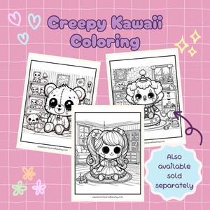 Bold and Easy Cute and Creepy Coloring Pages Printable Retro Halloween ...