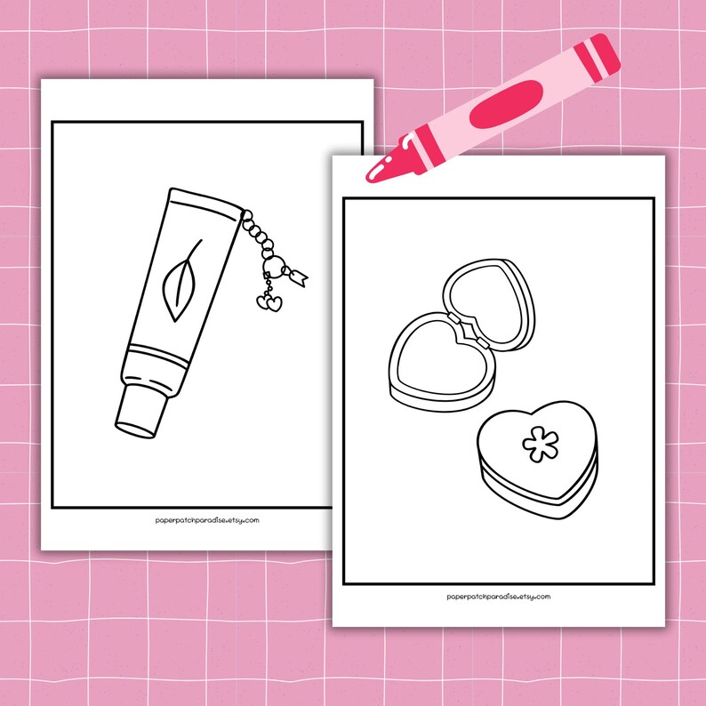 Bold and Easy Cosmetics Coloring Pages Printable Cute Make up Coloring ...