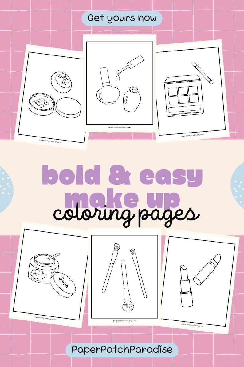 Bold and Easy Cosmetics Coloring Pages Printable Cute Make up Coloring ...