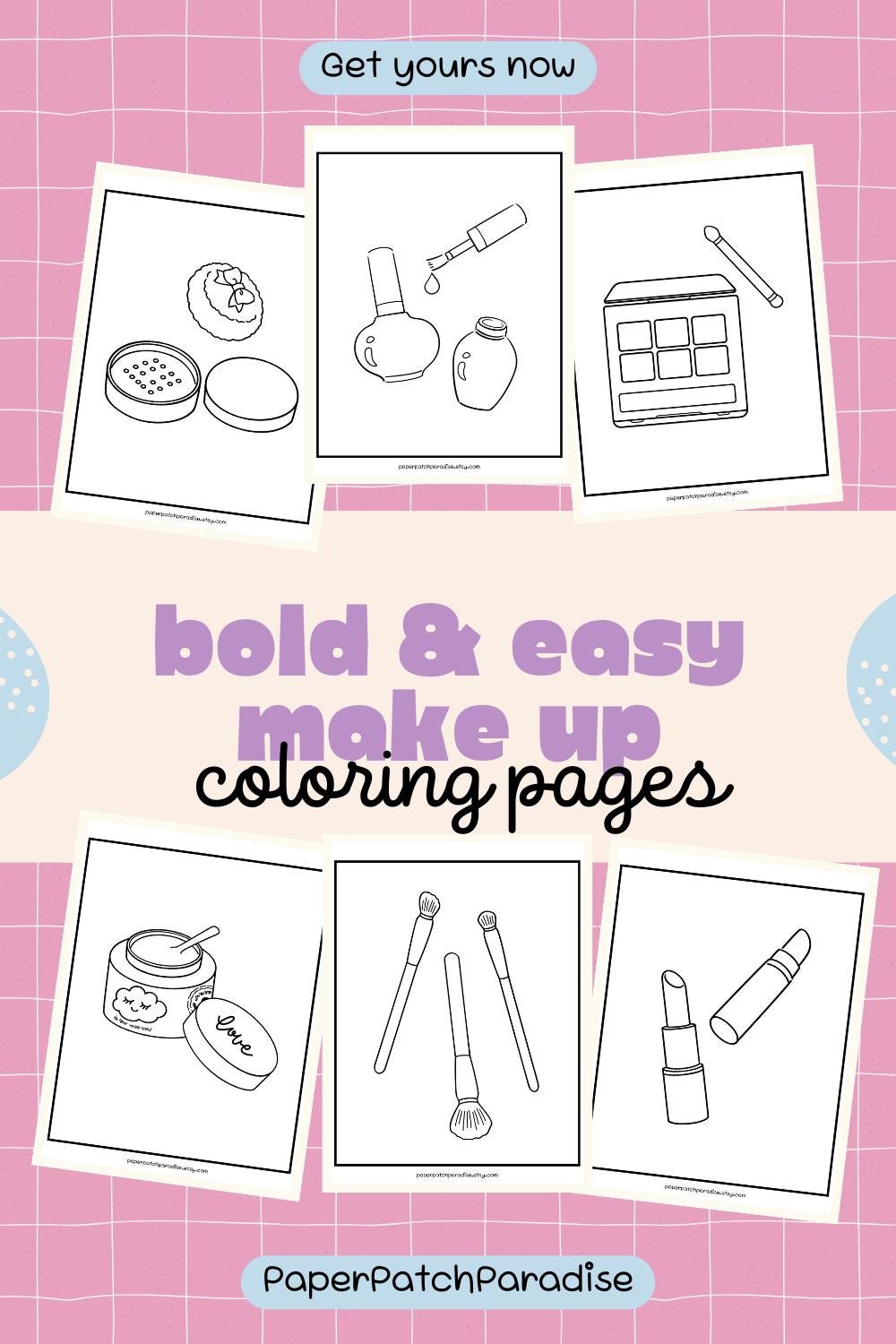 Bold and Easy Cosmetics Coloring Pages Printable Cute Make up Coloring ...